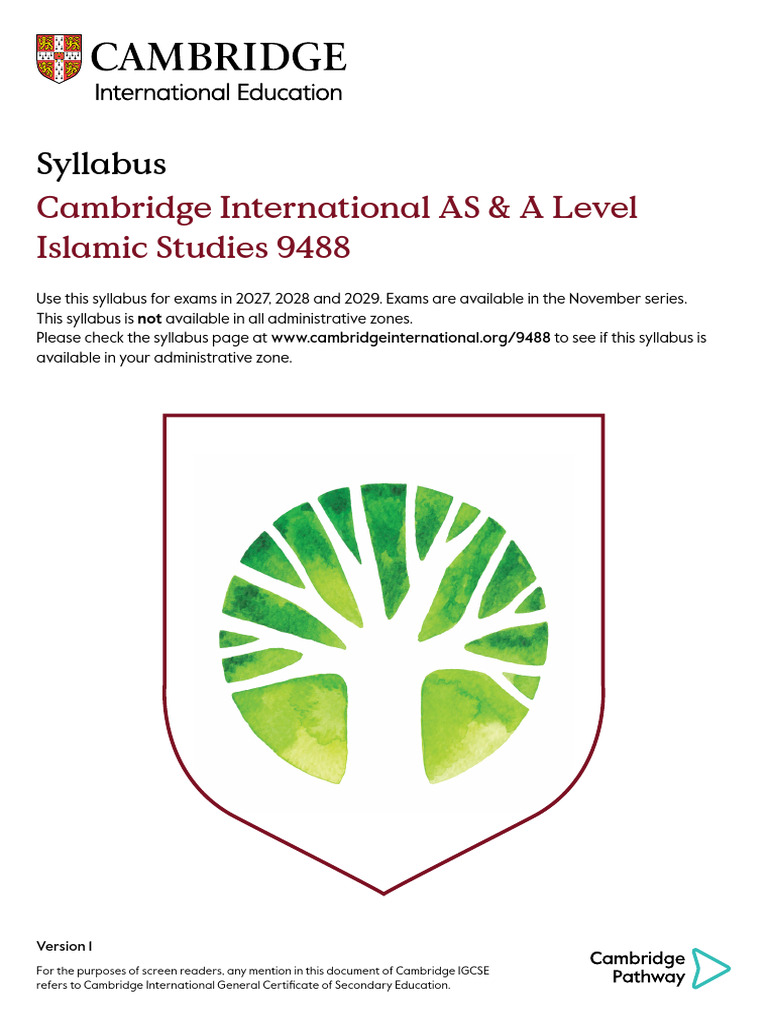 Cambridge A Level Islamic Studies Syllabus | PDF | Sufism | Quran