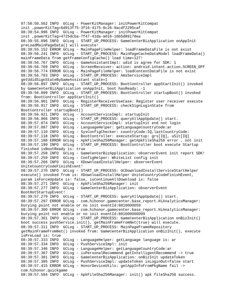 GameCenterBiz Application Log Analysis | PDF | Computing | World Wide Web Consortium Standards