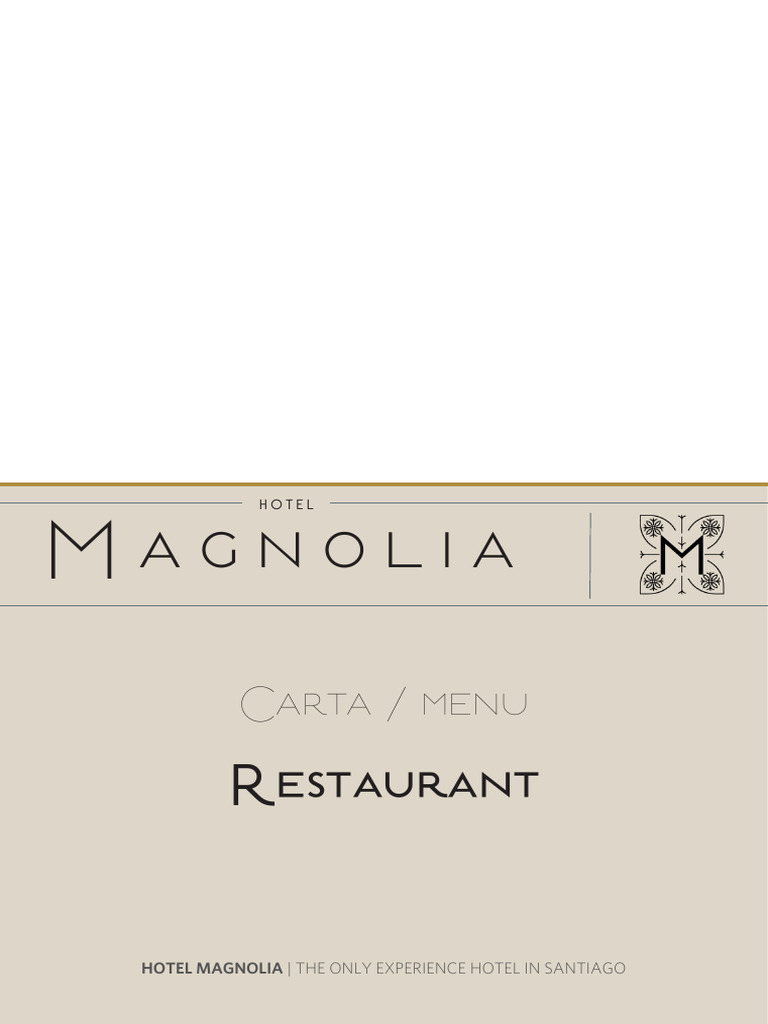 Menú del Restaurante Hotel Magnolia | PDF | ensalada | filete