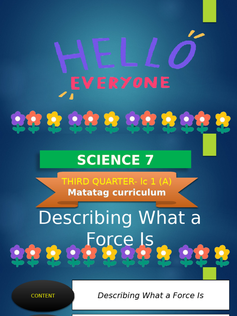 q3-Science 7-Lc 1 (a) | PDF | Force | Gravity