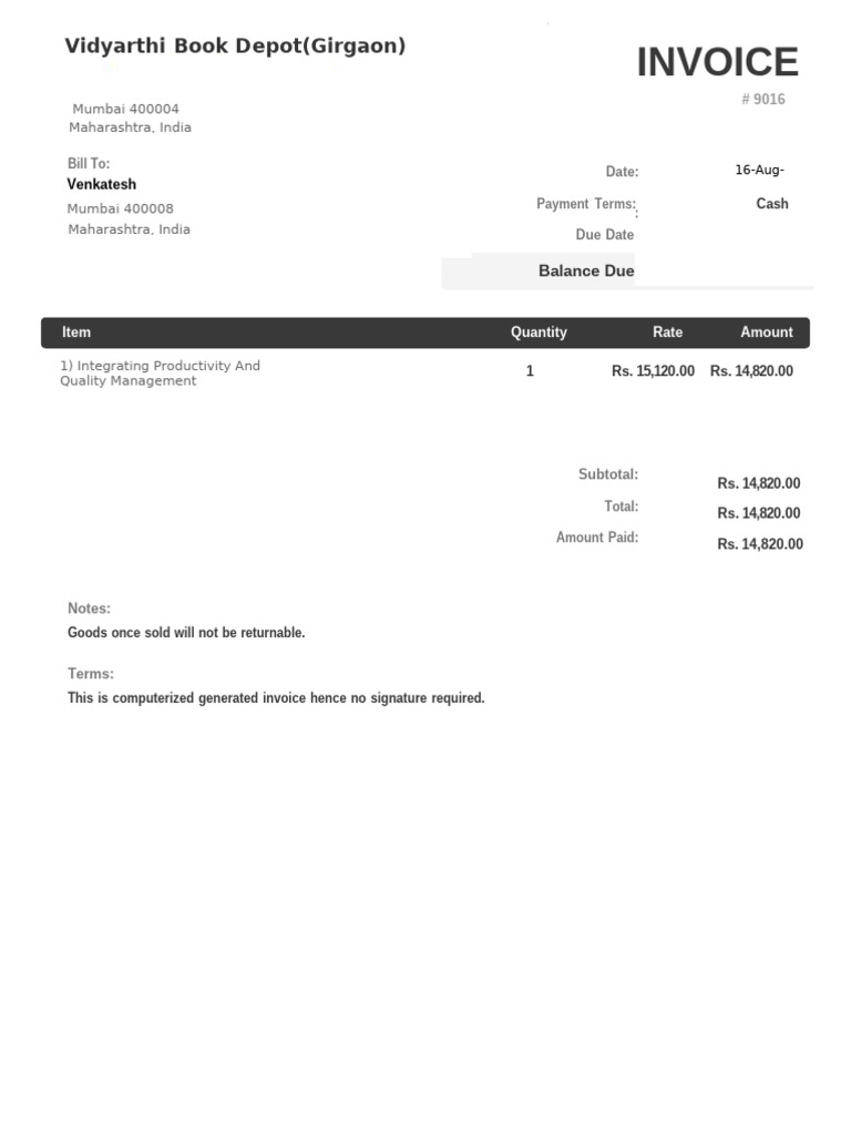 Book bill 2024 | PDF | Invoice | Economies