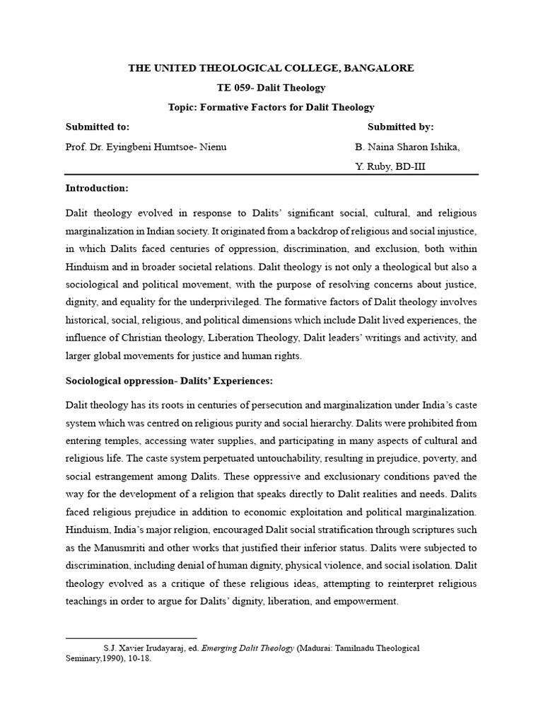 TE 059 (DT) - Sharon& Ruby | PDF | Dalit | Caste