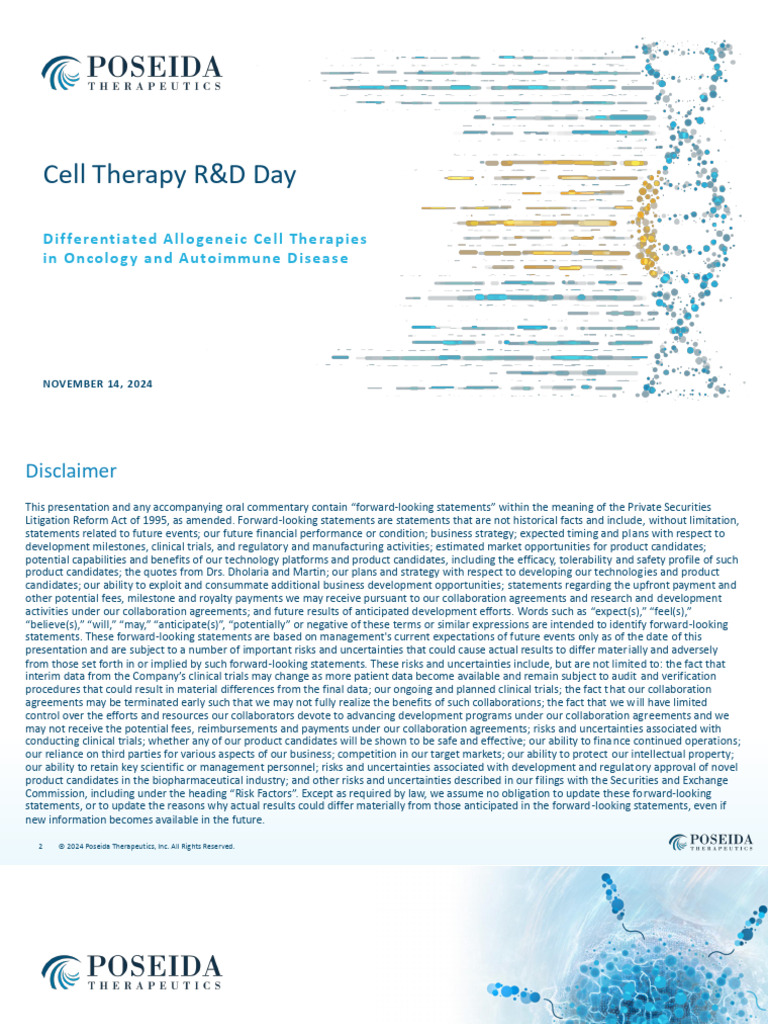 Poseida Therapeutics_Nov 2024 | PDF | Monoclonal Antibody ...