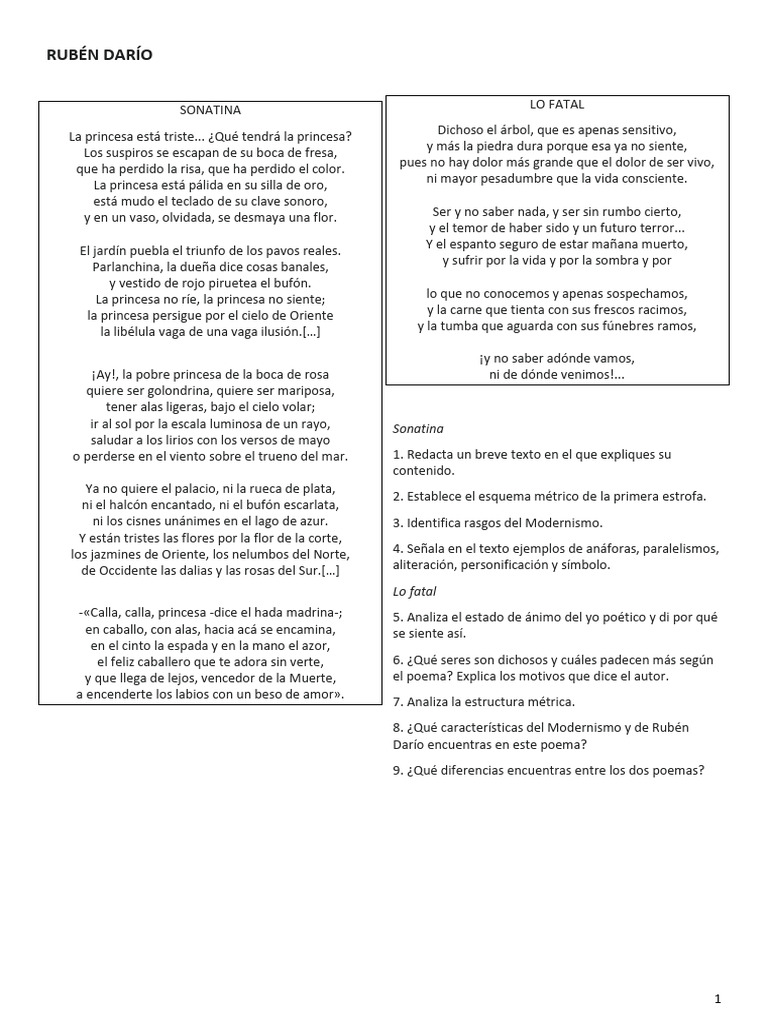 Ejemplos de cosas banales en "Sonatina" | PDF