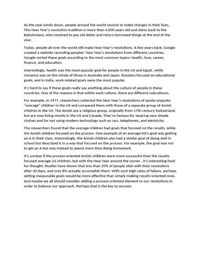 New Years Resolution 2023 | PDF
