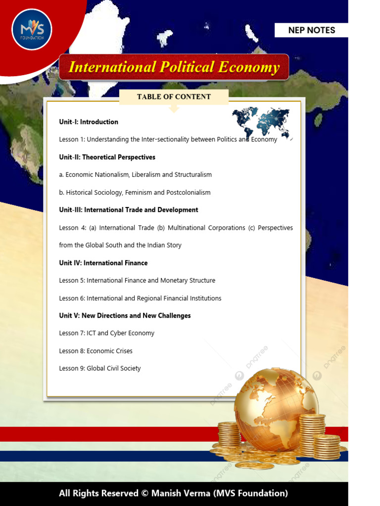 INTERNATIONAL POLITICAL ECONOMY eng navneesh | PDF | Globalization ...