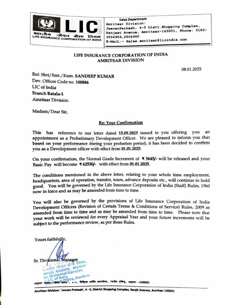 Confirmation Letters Jan 25 - 7 | PDF | Microeconomics | Life Insurance