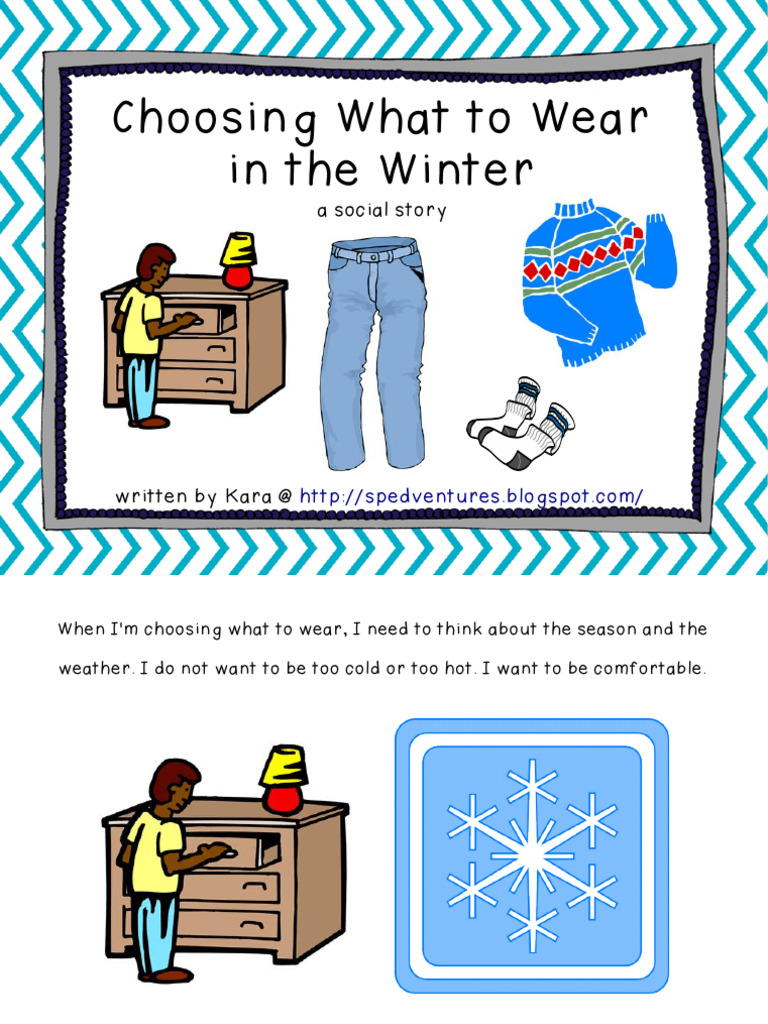 Choosing What To Wear in The Winter: A Social Story | PDF | Clothing ...