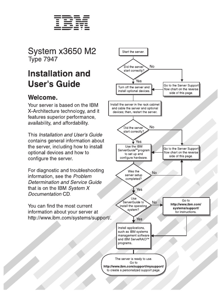 Ibm x3650m2 7947 Installation and User Guide | PDF | Operating System | Server (Computing)