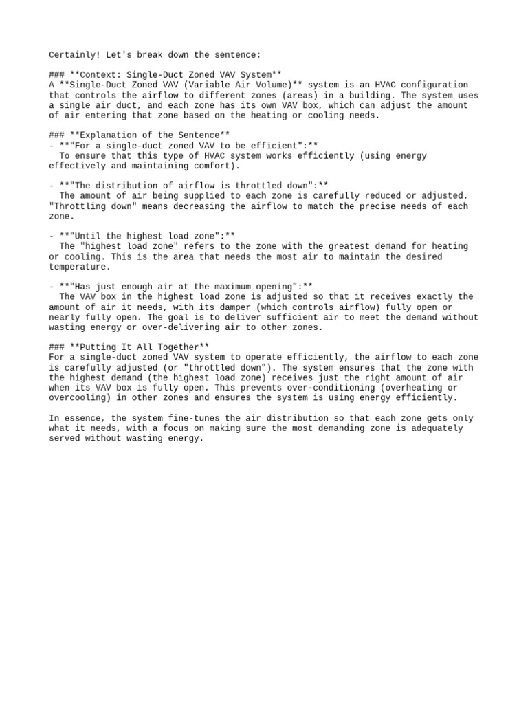 Efficient Single-Duct VAV System Explained | PDF