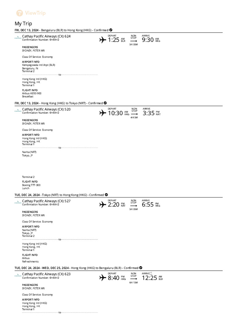 Travelport Viewtrip - My Trip - 9HPPP6 | PDF | Airlines | Aircraft