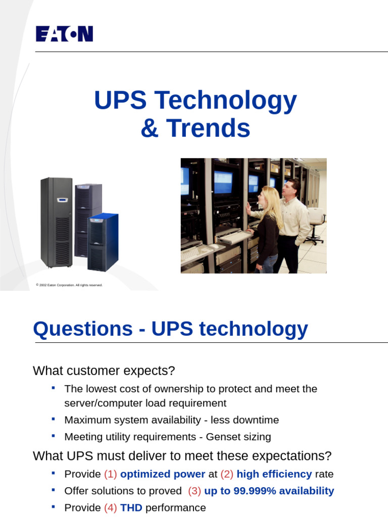 Technology and Trends New UPS Platform RevA | PDF | Physical Quantities ...