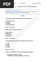 Histopathology 300 MCQs Updated | PDF | Staining | Fixation (Histology)