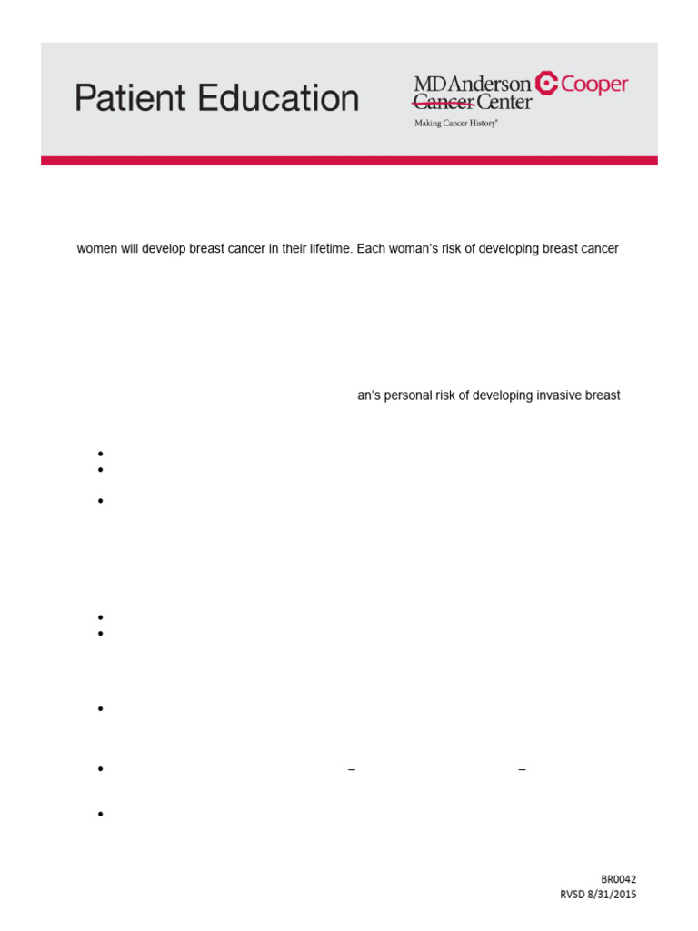 Breast Cancer Risk Assessment Tool | PDF | Breast Cancer | Cancer