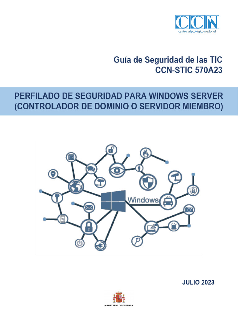CCN-STIC 570A23 Windows Server | PDF | La seguridad informática | Seguridad