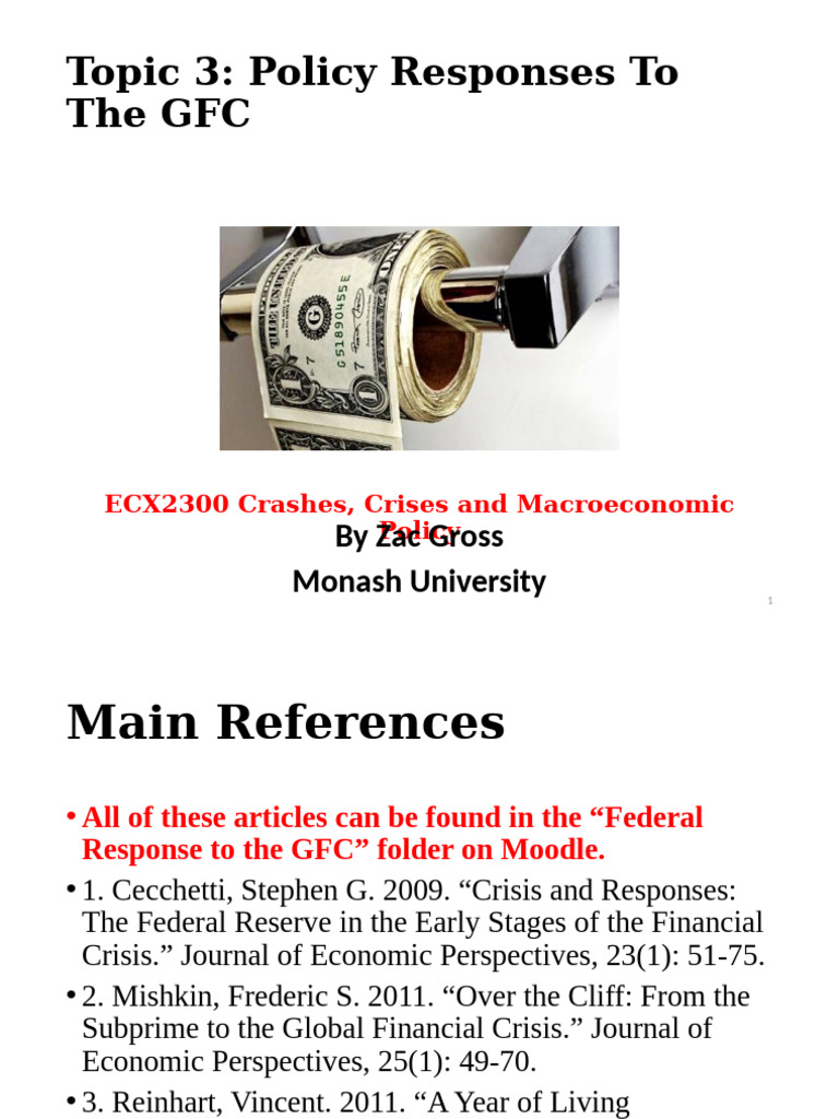 3 Federal Response to the GFC | PDF | Federal Reserve | Primary Dealer Credit Facility