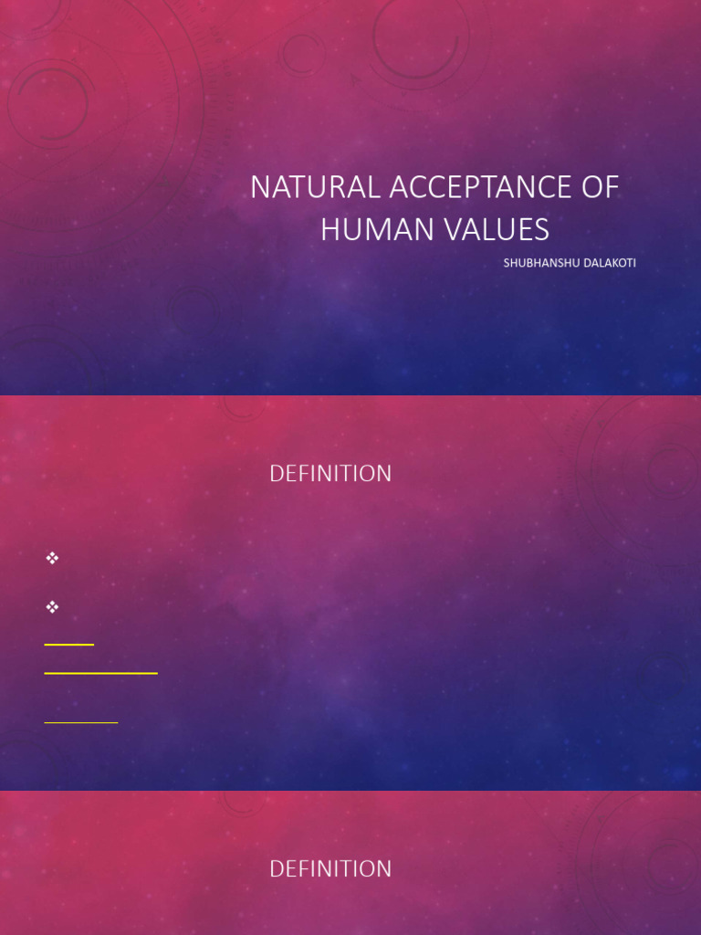 UNIT-5 Natural Acceptance of Human Values | PDF | Socialization ...