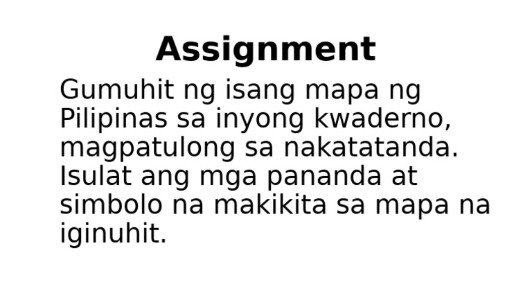 Araling Panlipunan 3 Quarter 1-Simbolo at Pananda Assignment | PDF