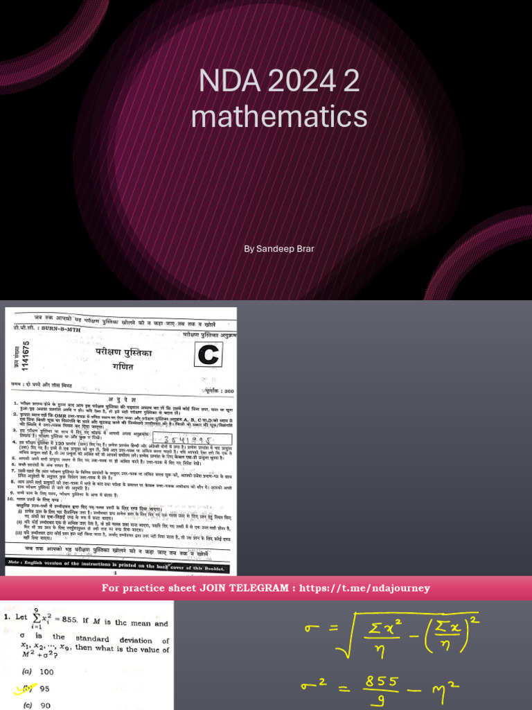 nda 2024 2 maths pdf | PDF