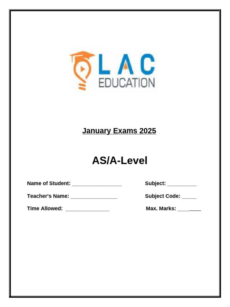 AS A level Title Page | PDF