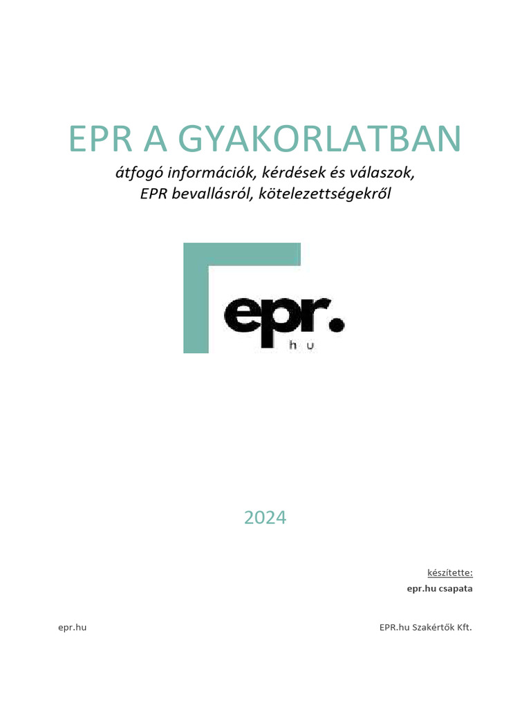 EPR Class Notes | PDF