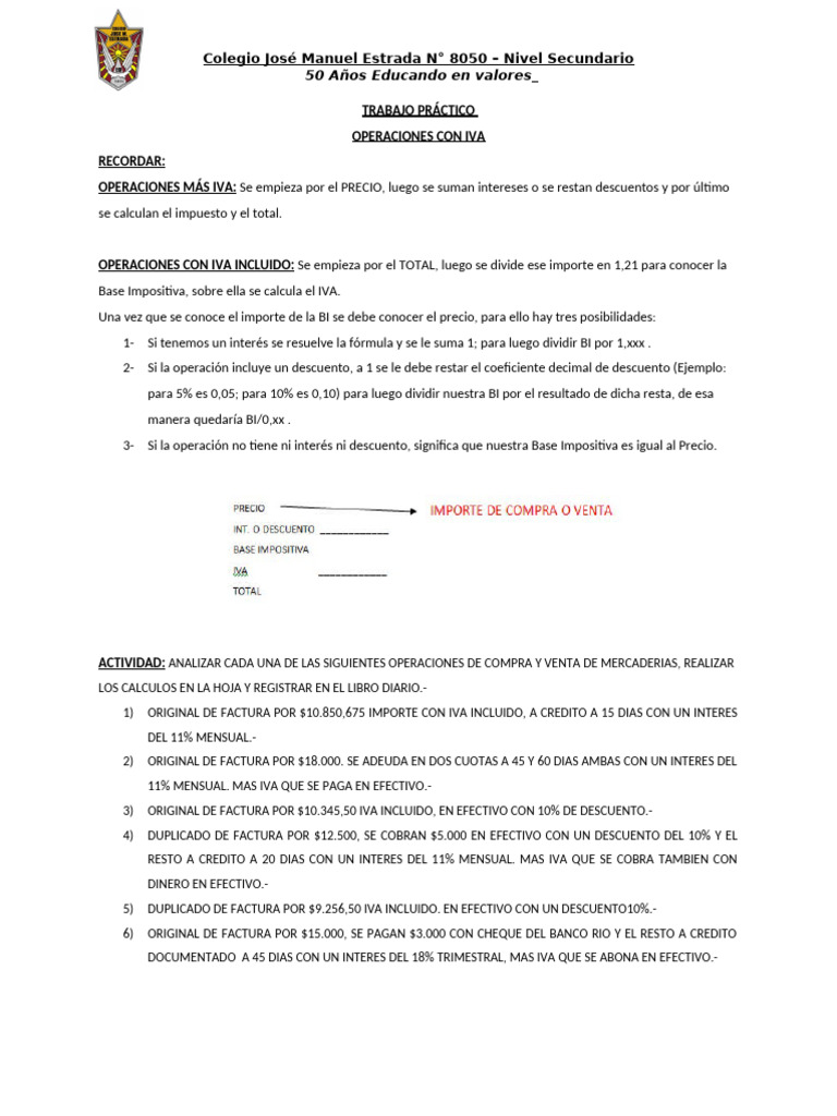 TP 5 Iva - Práctica Iva | PDF