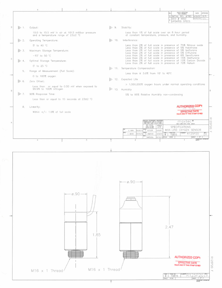 R125P03 002 Max 250e Specifications | PDF