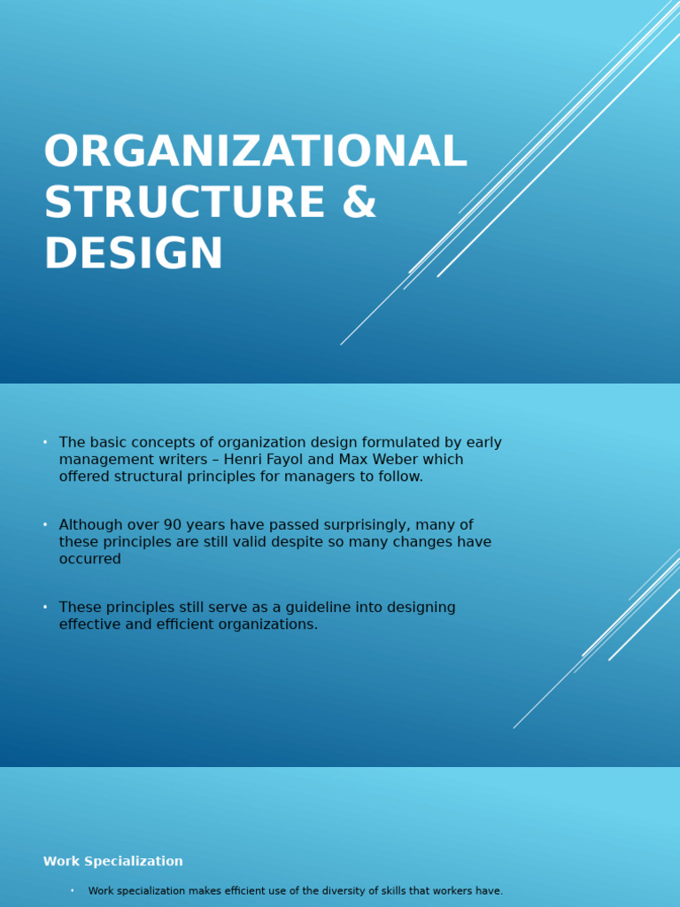Organizational Structure & Design | PDF | Organizational Structure ...