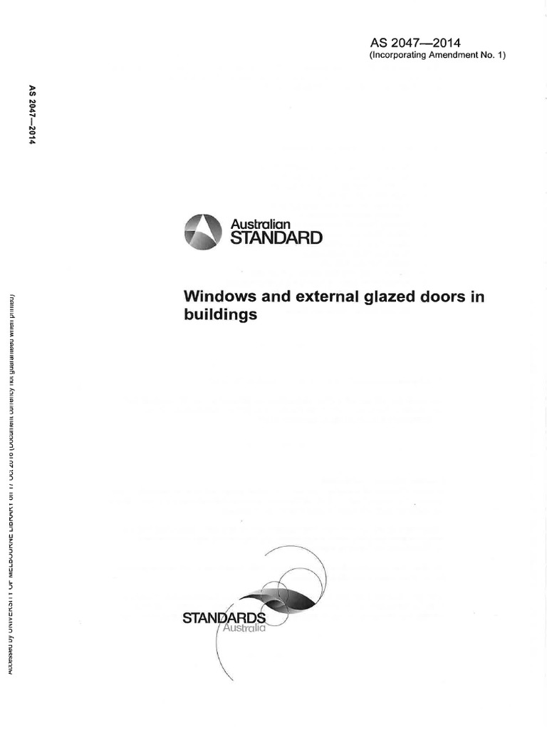 2047-2014 Windows and External Glazed Doors in Buildings | PDF