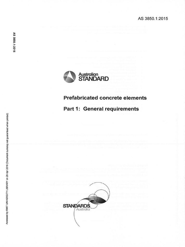 3850.1 - 2015 - Prefabricated Concrete Elements Part 1 General ...