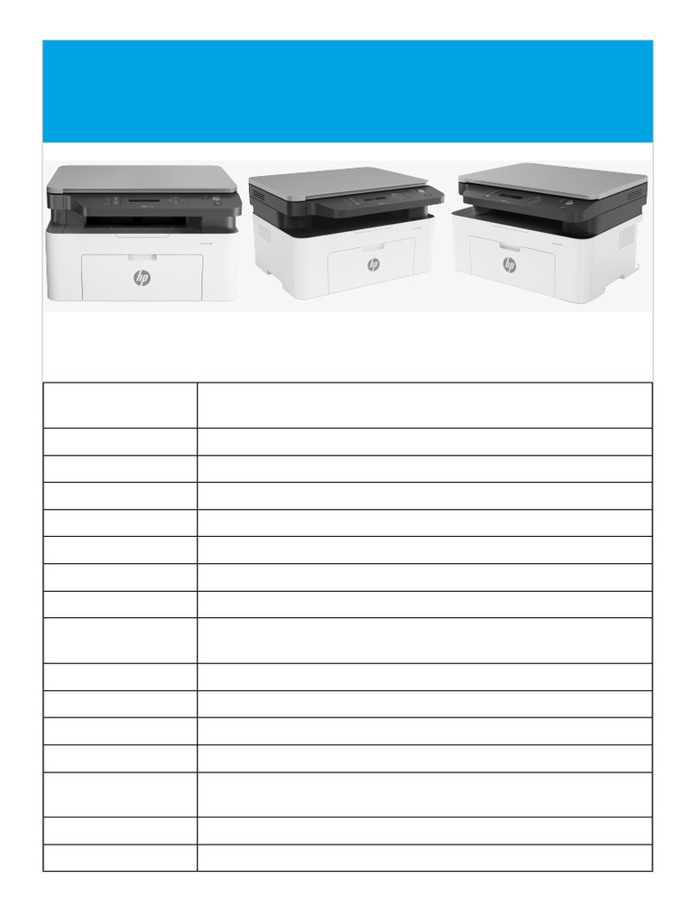 HP Laser MFP 1188w Printer - SpecSheet - 1311202458807 | PDF | Image ...