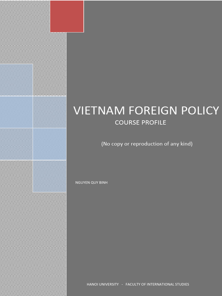VN Foreign Policy, Course Profile | PDF | Vietnam | Policy