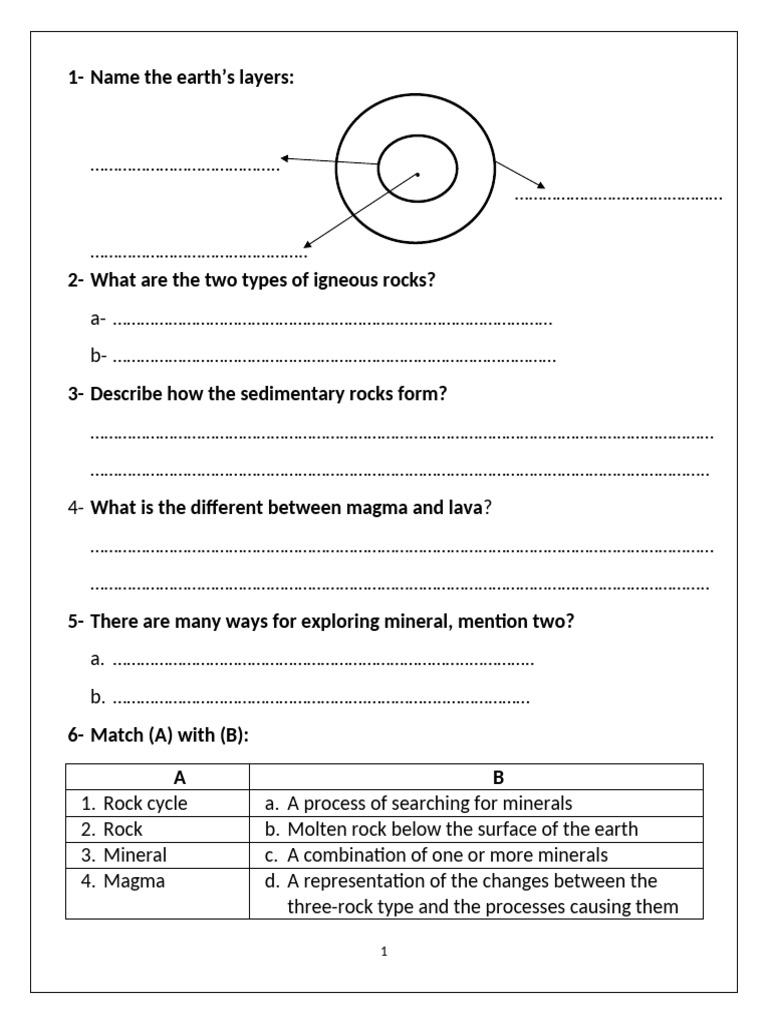 Social grade 8 | PDF | Rock (Geology) | Magma
