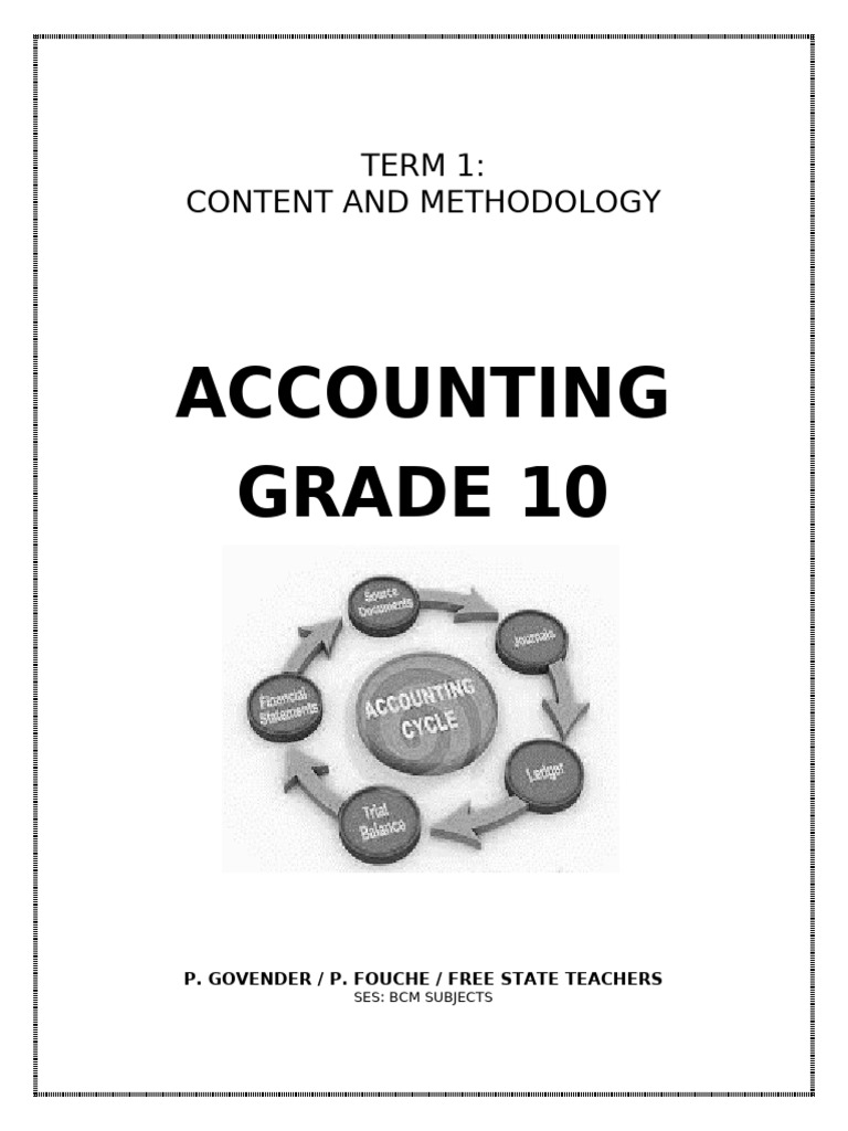 1 GR 10 Term 1 Accounting Manual | PDF | Debits And Credits | Business