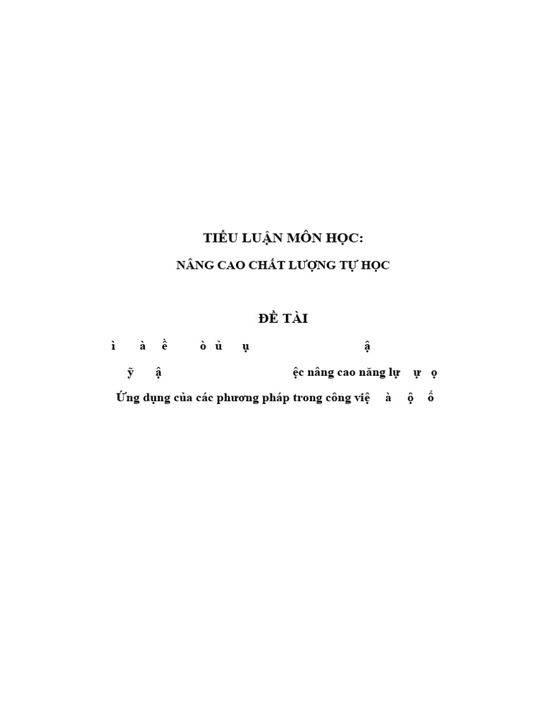 Môn 1 - NCCL tự học | PDF