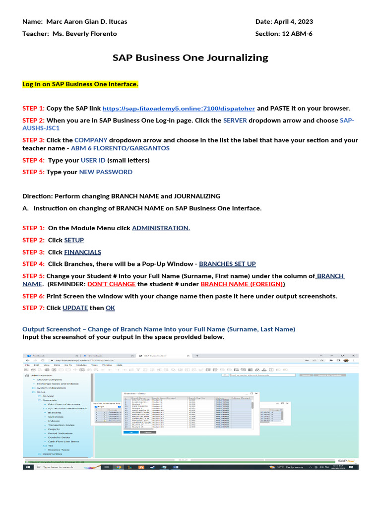Sap Activity-2 Abm-6 Itucas | PDF | Cash | Expense