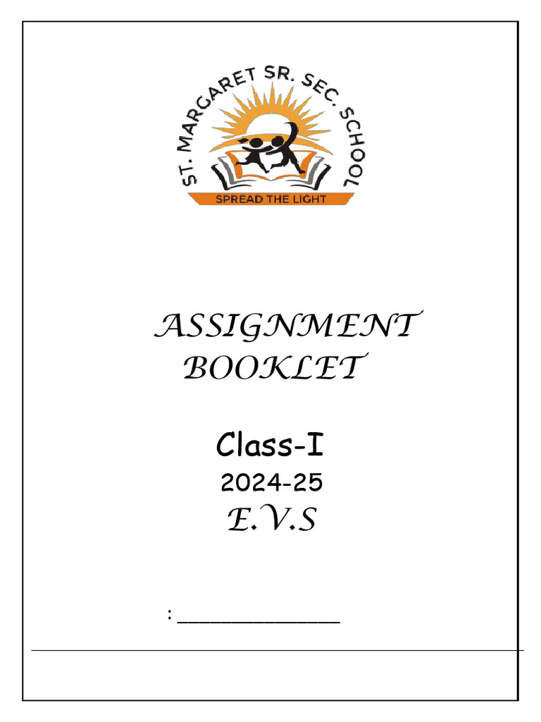 Class 1 EVS Assignment 2024-25-1 | PDF | Sky | Earth