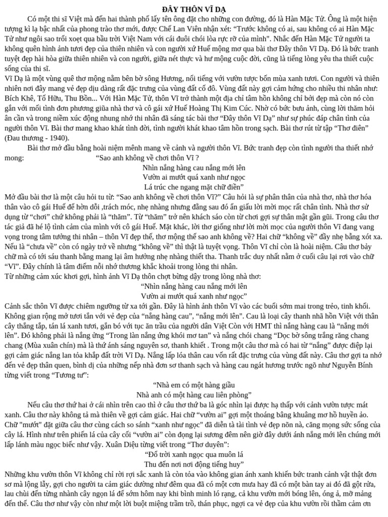 Văn 11 cuối hk2 | PDF