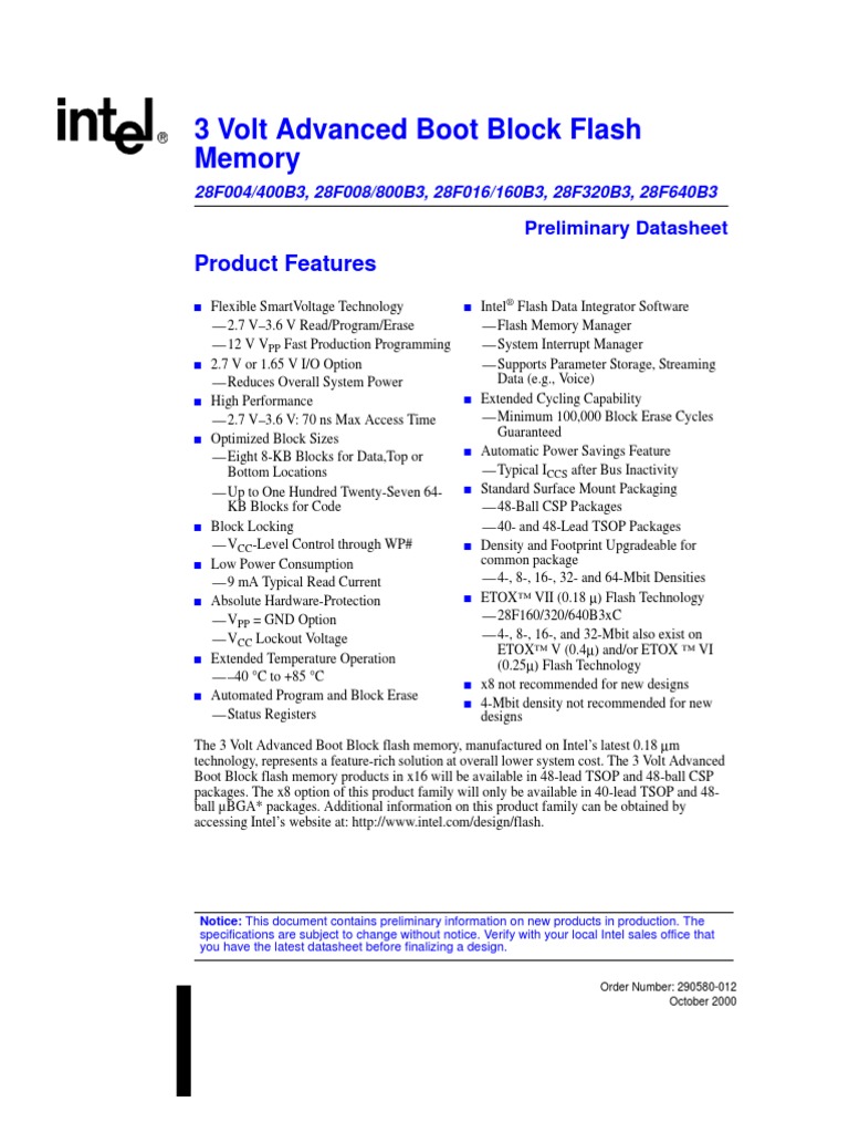 Datasheet | PDF | Flash Memory | Booting