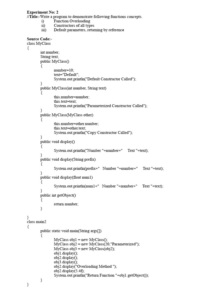 Experiment No_2 | PDF
