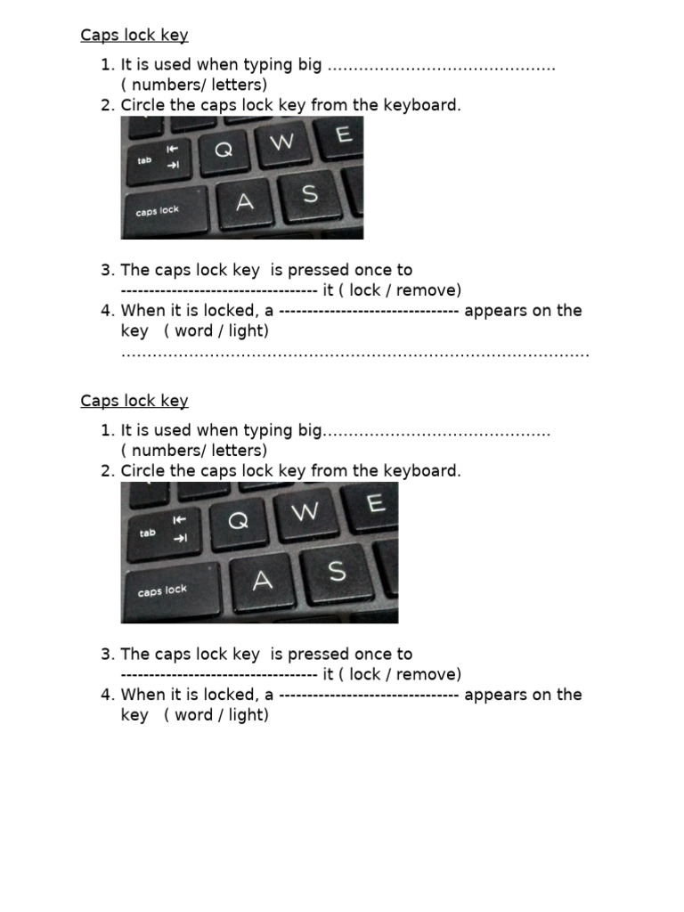 Caps lock key 10 | PDF