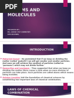 Atoms and Molecules (Hand-Written Notes) | PDF