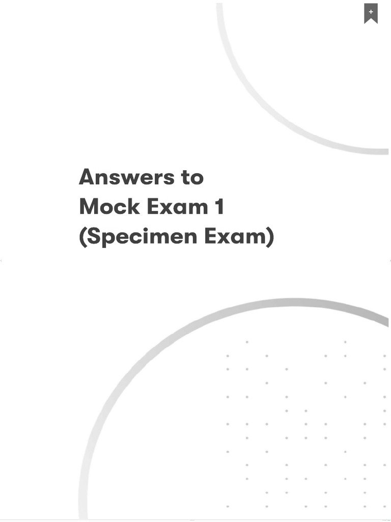 Mock Exam 1 Ans | PDF | Debits And Credits | Expense