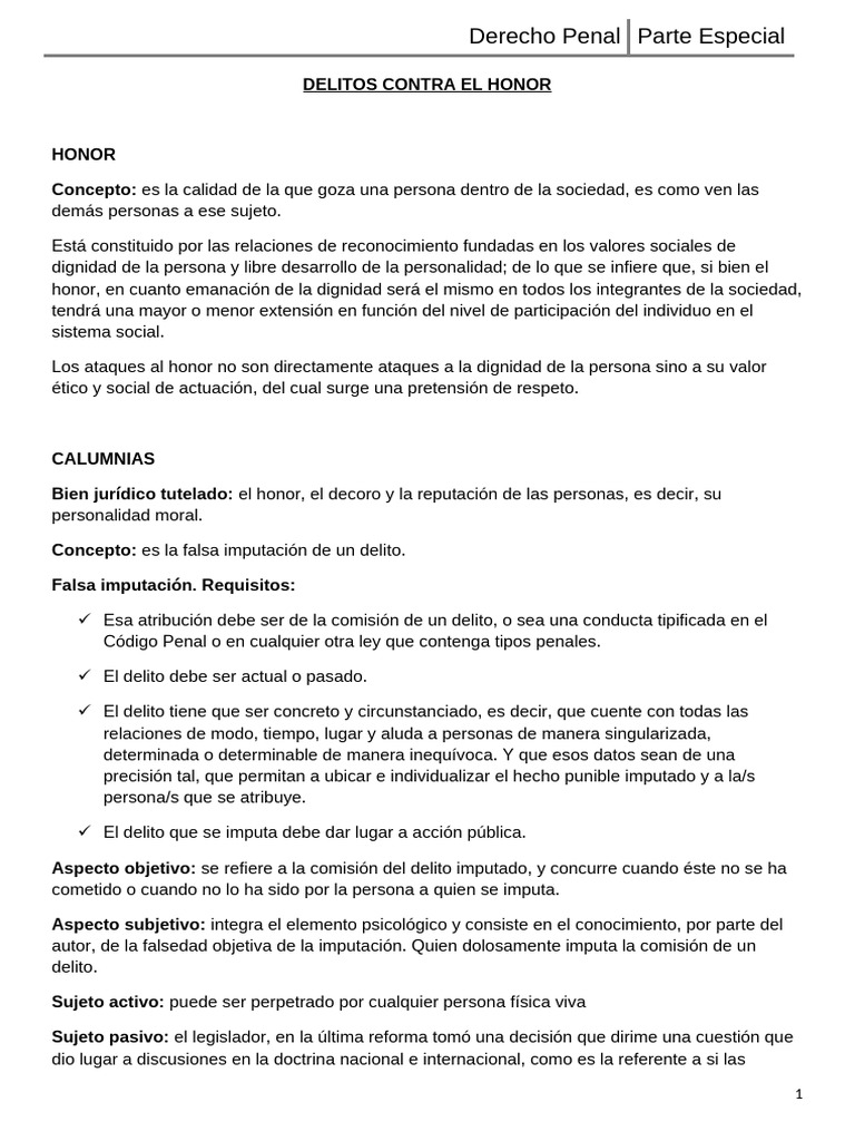 3-DELITOS CONTRA EL HONOR | PDF | Derecho penal | Difamación