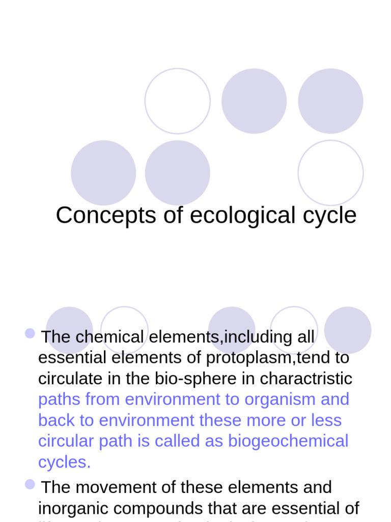 Concepts of ecological cycle(1) | PDF | Water Cycle | Soil