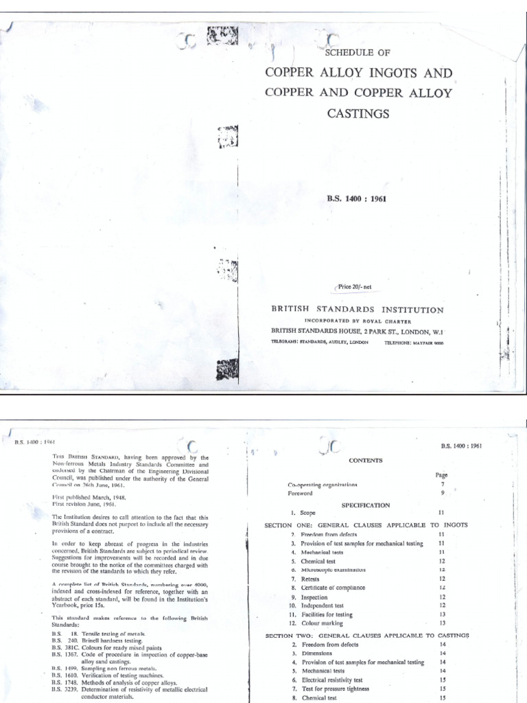 BS 1400 | PDF