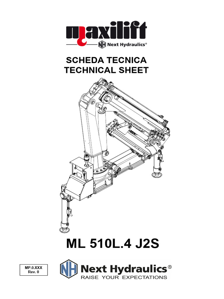 Ficha técnica Maxilift ML510L.4 + Jib J2S | PDF | Crane (Machine) | Manufactured Goods