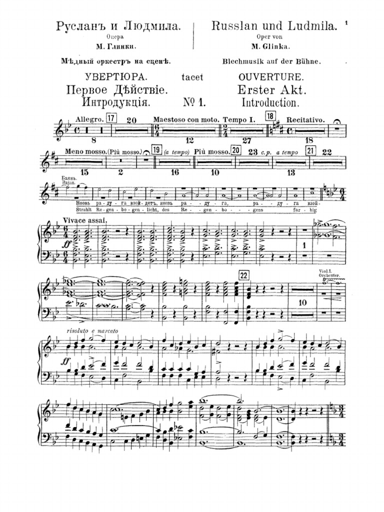 Ruslan and Lyudmila - Banda Score | PDF