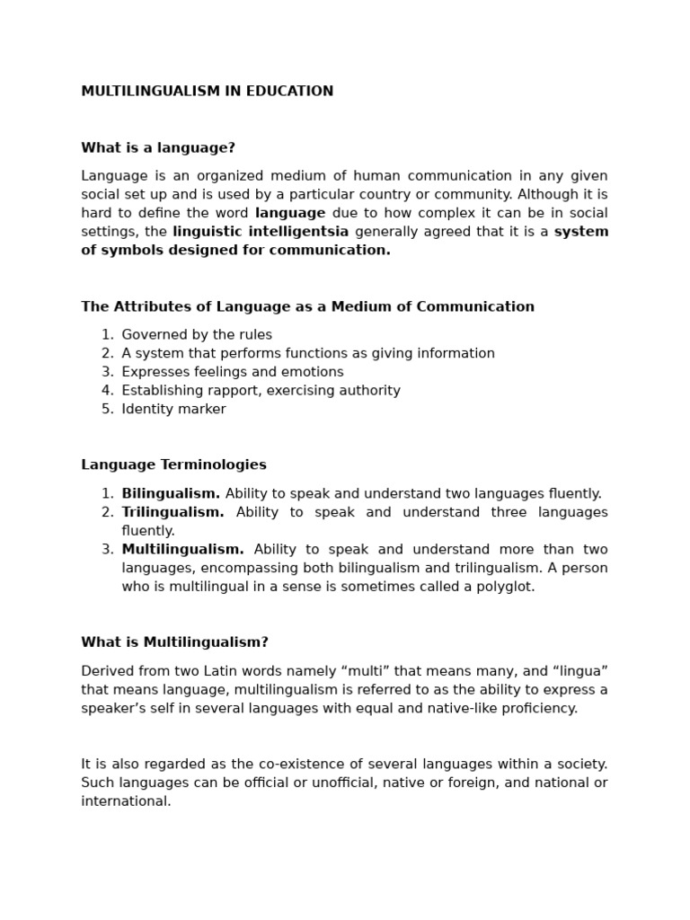 ENG 104 Report | PDF | Multilingualism | Applied Linguistics