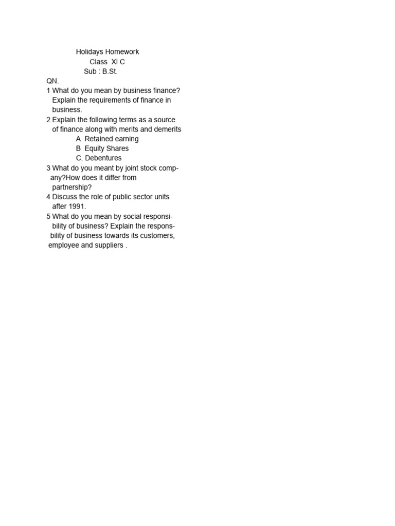 Holiday Homework Winter | PDF